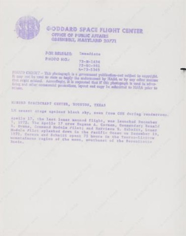 Apollo 17 The last manned spacecraft returning from the lunar surface ...